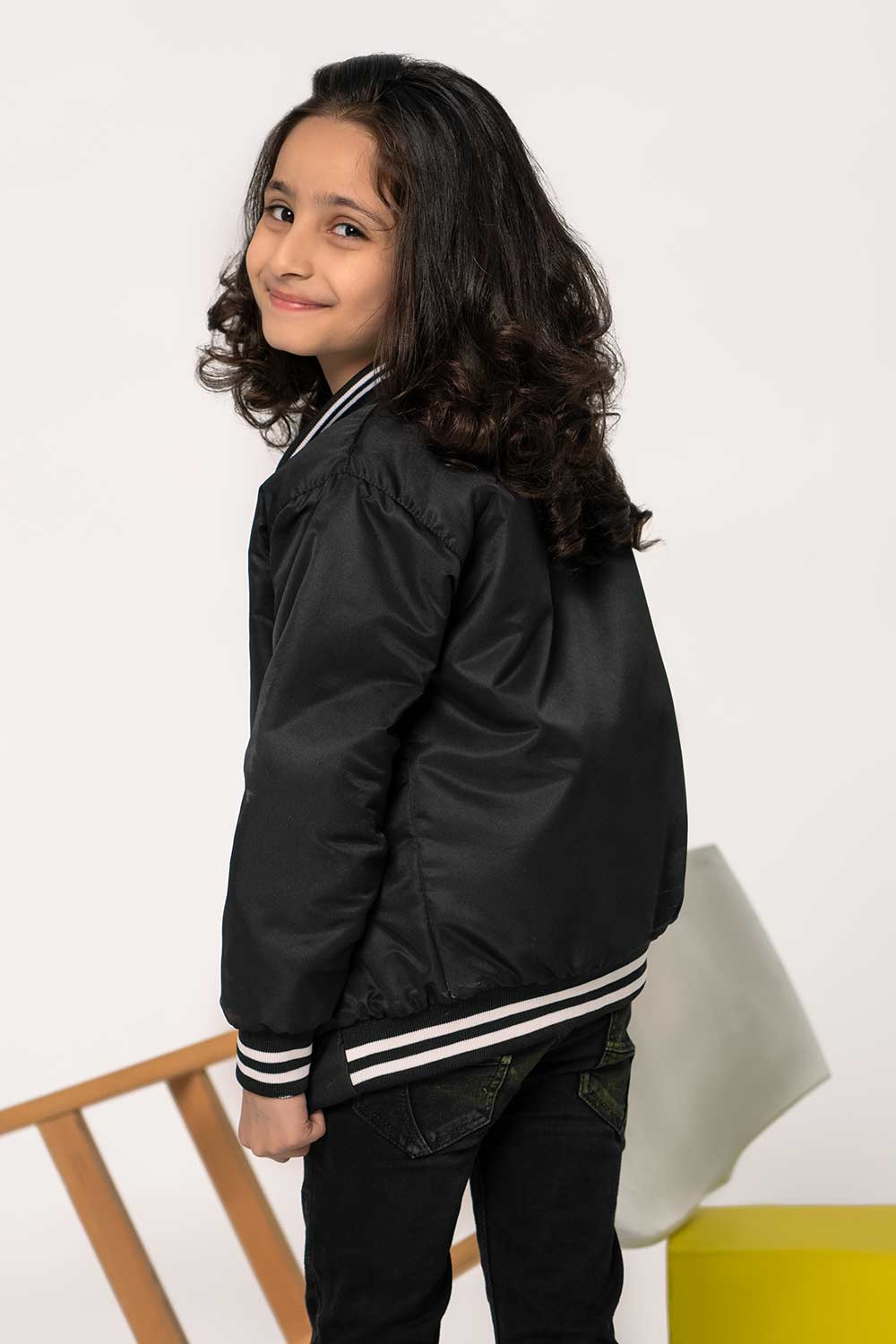 Premium Black Tipped Bomber Jacket - Girls in Pakistan | UrbanRoad.pk ...