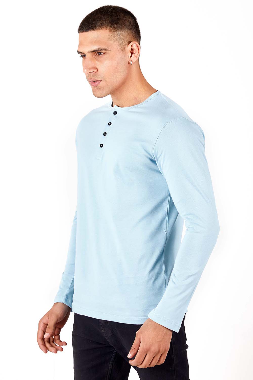 Premium Sky Blue Henley For Men in Pakistan | UrbanRoad.pk – Urban Road